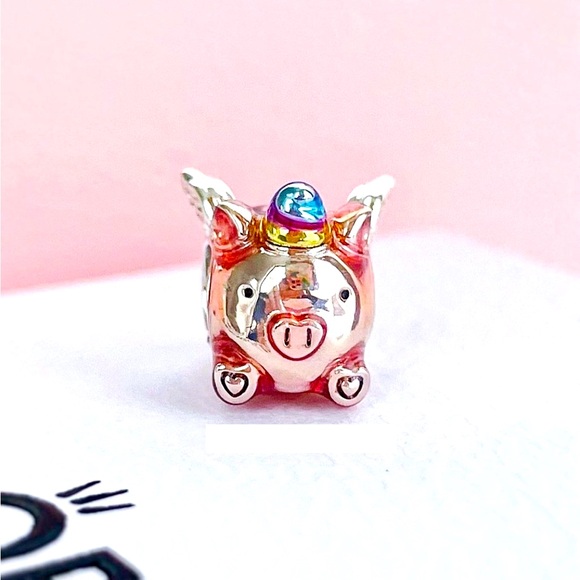 Pandora | Jewelry | Pandora Flying Pig Charm Wbox | Poshmark